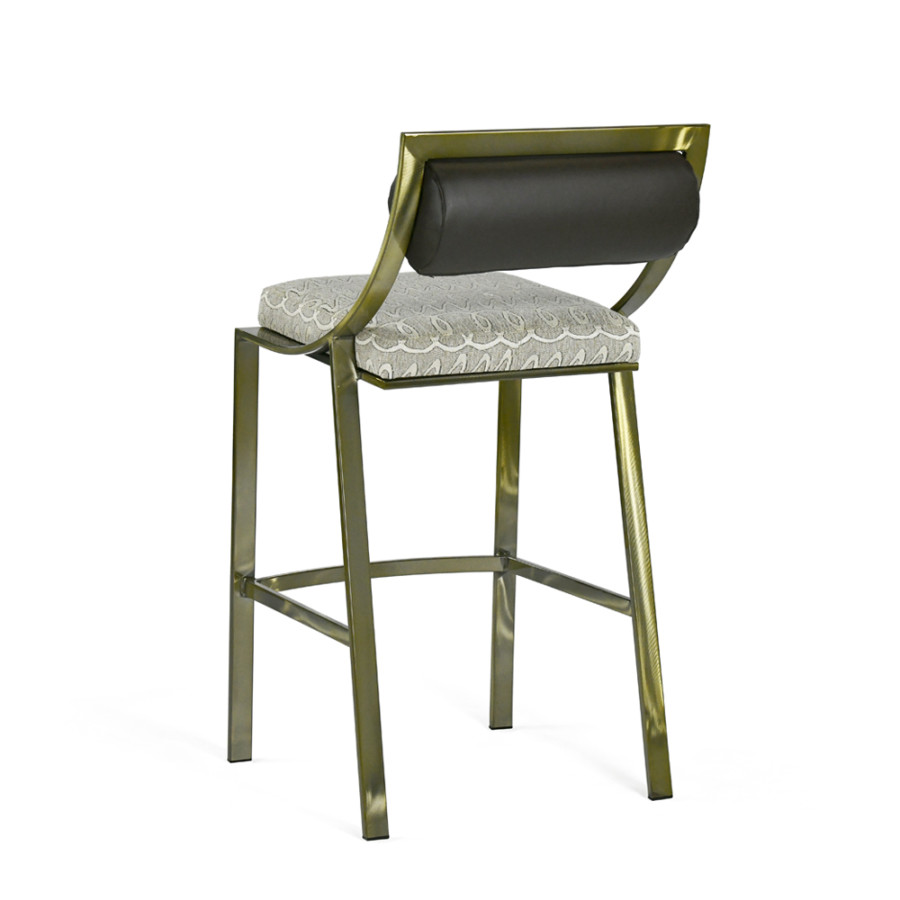 Barstool Ford Chocolate and Scribble Beige Back with glides - Sitting ...