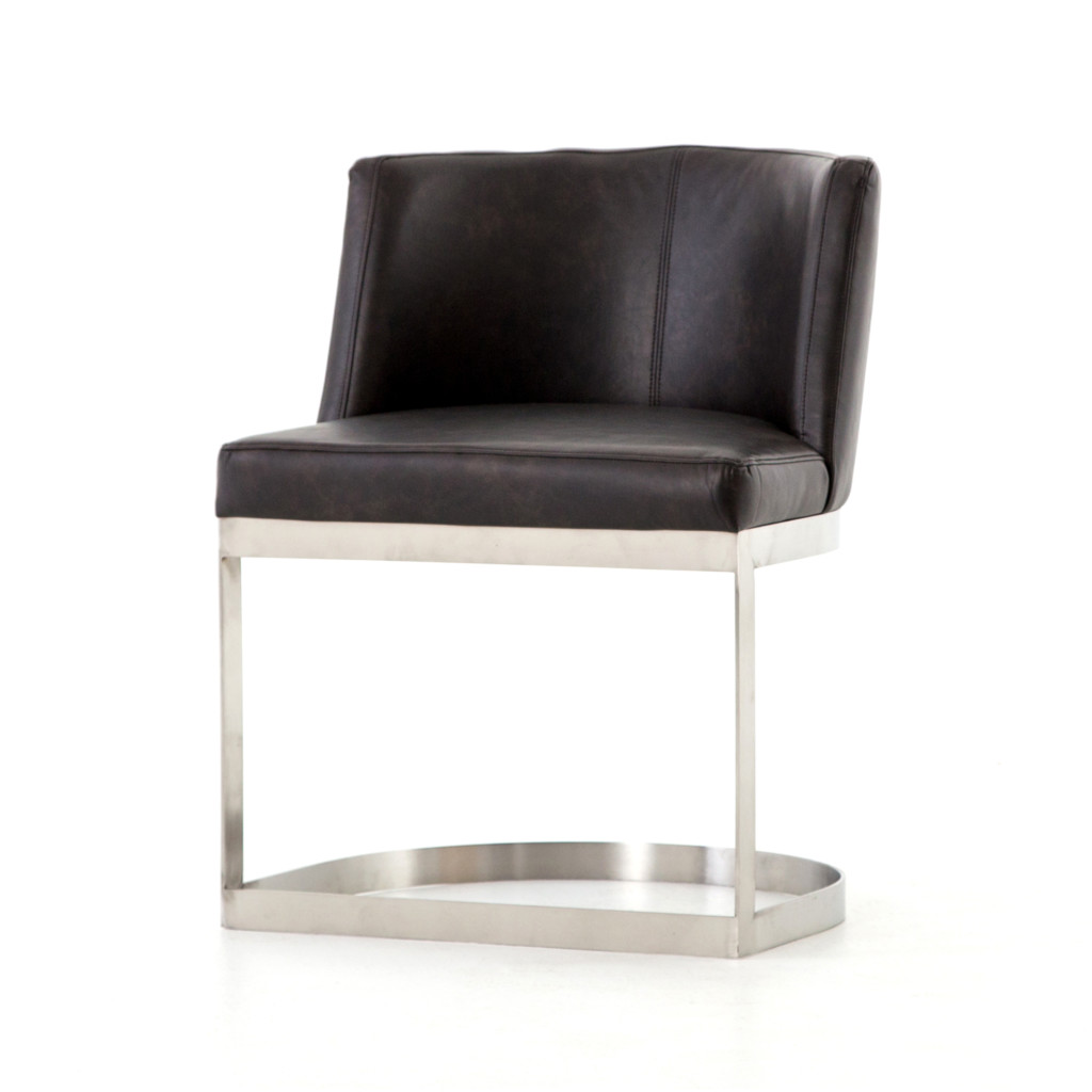 Wexler Leather Dining Chair - Mid Century Modern Dining Chair